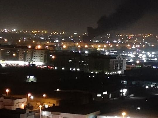 Video: Massive fire erupts at a warehouse in Sharjah