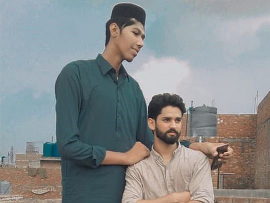 In pictures: Pakistan's Mudassir Gujjar, who aims to be the tallest ...