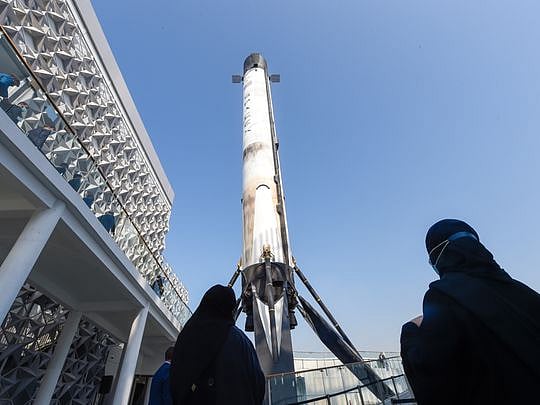SpaceX Falcon 9 rocket replica adorns US pavilion at Expo 2020 Dubai