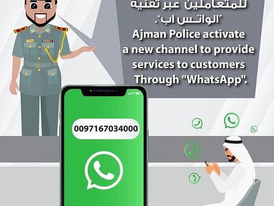 Ajman Police to provide services to public via WhatsApp