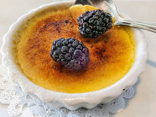 Spanish-style sugar crusted custard