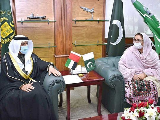 Pakistan minister discusses defence ties with UAE ambassador