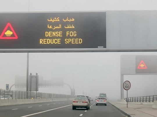 UAE weather: Alert issued for fog; speed limit reduced due to poor ...