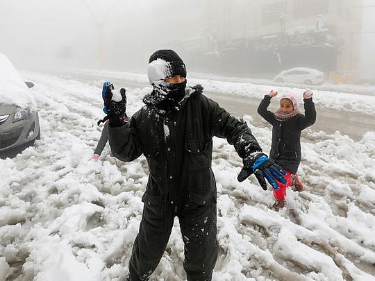 Photos: Heavy snowfall, gales as winter storm hits Middle East