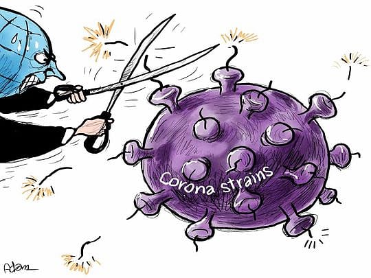 Cartoon: World fights new strains of coronavirus