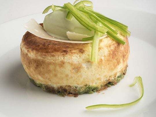 French Michelin Chef Pierre Gagnaire's recipe of Parmesan Soufflé with ...
