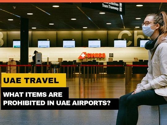 Permitted and banned items when travelling to the UAE