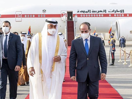 Sheikh Mohamed Bin Zayed arrives in Cairo, holds talks with Egyptian ...