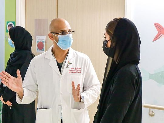 Sheikha Salama visits patients at Specialized Rehabilitation Hospital ...