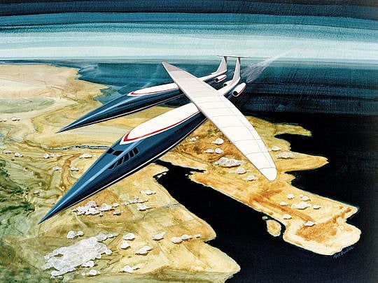 Illustrations of space colonies commissioned by NASA