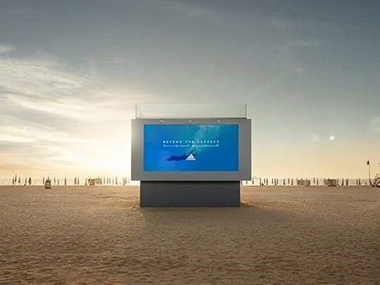 Sports brand adidas goes all liquid with Burkini billboard in Dubai