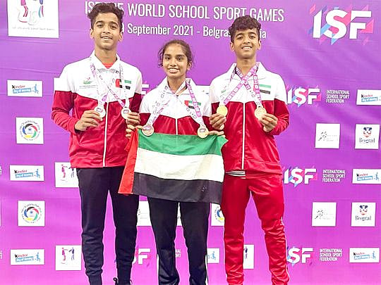Three UAE students win gold in international sports tournament