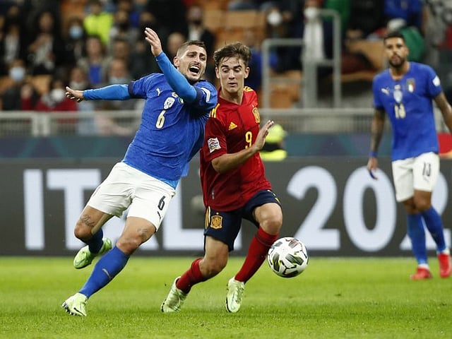 Italy’s world-record 37-game unbeaten run ends after 2-1 Nations League ...