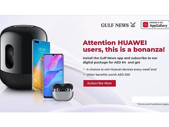 It was raining phones, wireless earphones, with Huawei and Gulf News ...