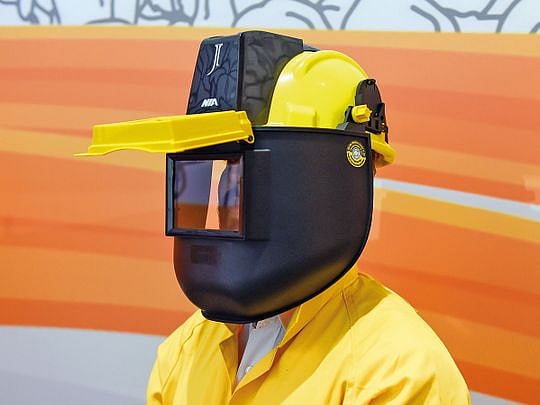 Watch: World’s first AC helmet launched in Dubai