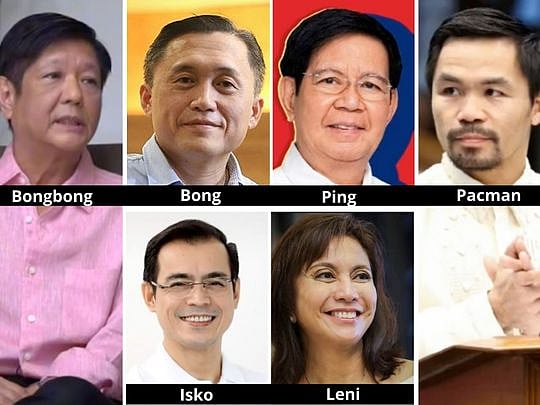 Bong vs Bongbong vs Ping vs Pacman vs Isko vs Leni: Duterte's ...