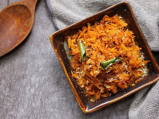 This raw carrot pulp and coconut salad recipe can be made in less than ...