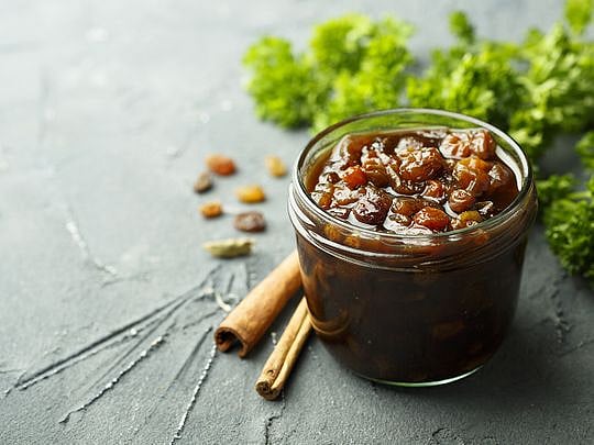 Indian tamarind and raisin chutney