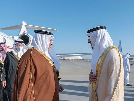 Hamdan bin Mohammed welcomes Bahrain’s Crown Prince