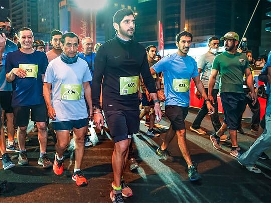Dubai Run: Sheikh Hamdan inspires, leads thousands of runners who ...