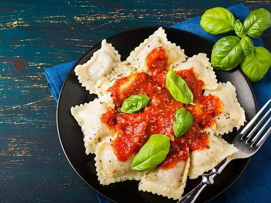 Watch: Guide to making Ravioli caprese with pummarola and burrata at home