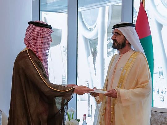 Sheikh Mohammed receives letter from King Salman of Saudi Arabia