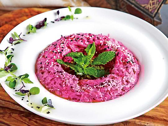 Healthy bites: Beetroot moutabel