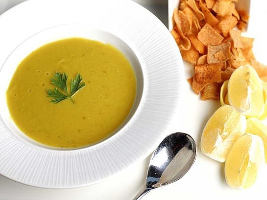 Shorba adas or Lebanese lentil soup