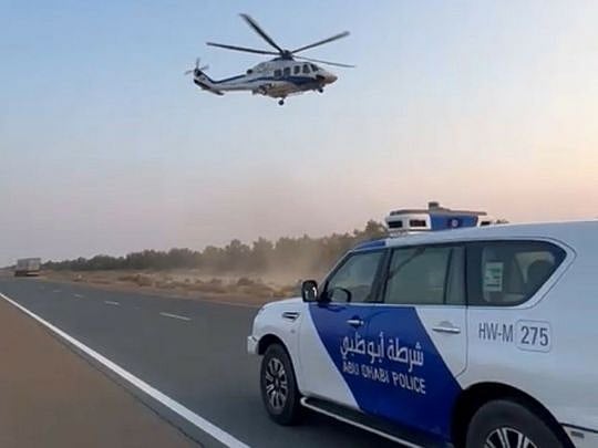 UAE: Abu Dhabi traffic accident victim flown to hospital on helicopter