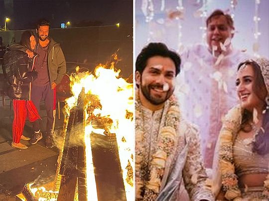 Bollywood: Star couples Katrina-Vicky, Varun-Natasha celebrate first ...