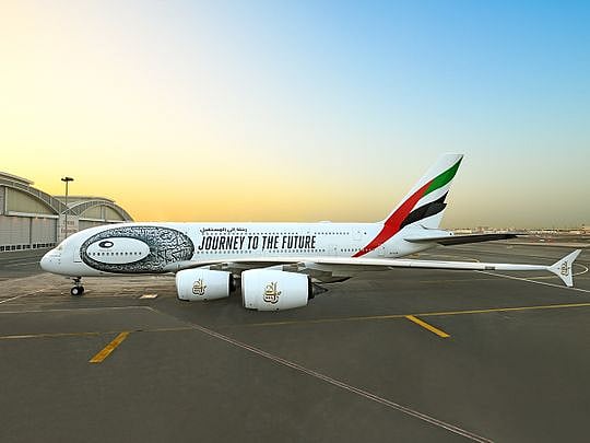 Dubai’s Emirates unveils new Museum of the Future livery