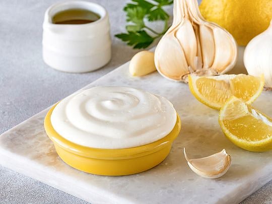 Lebanese recipe for Toum or garlic sauce