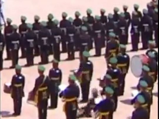 Watch: Omani guard of honour soldier faints at ceremony for Raisi