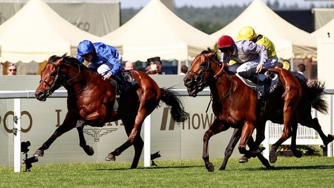 Coroebus digs deep to prevail in thrilling St James’s Palace Stakes