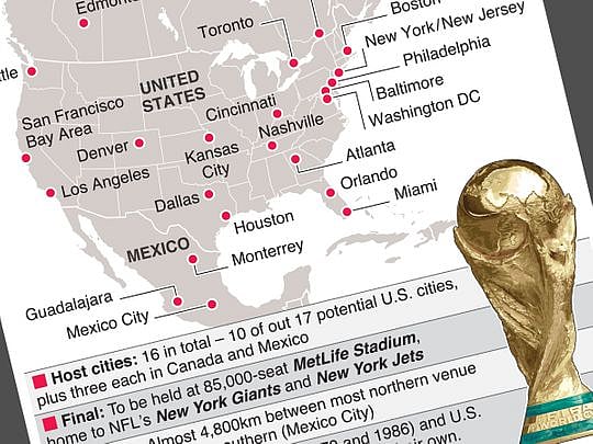 Cities announced for 2026 Fifa World Cup
