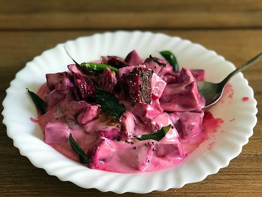The joy of a cold beetroot salad on hot summer days