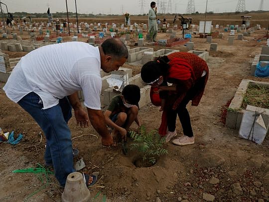 Pakistanis plant trees to provide relief from scorching sun