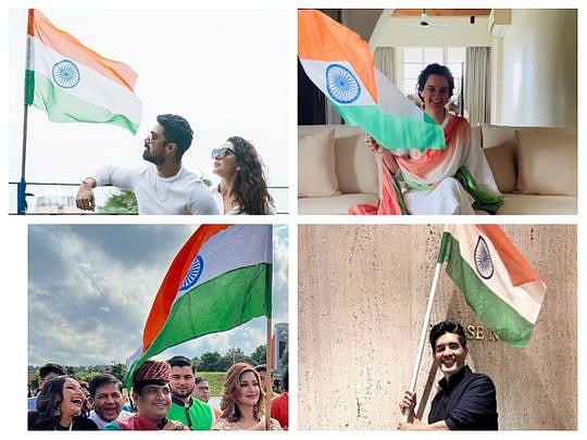 Bollywood stars wave the Indian flag on Independence Day with special ...