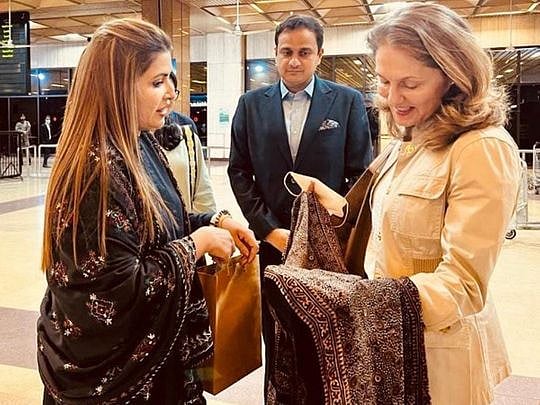 Princess Sarah Zeid of Jordan arrives in Karachi