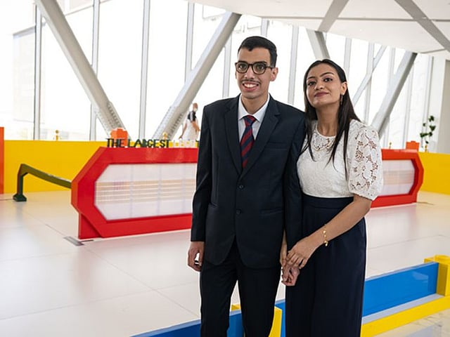 Legally blind youth builds world’s largest LEGO eyeglasses in UAE