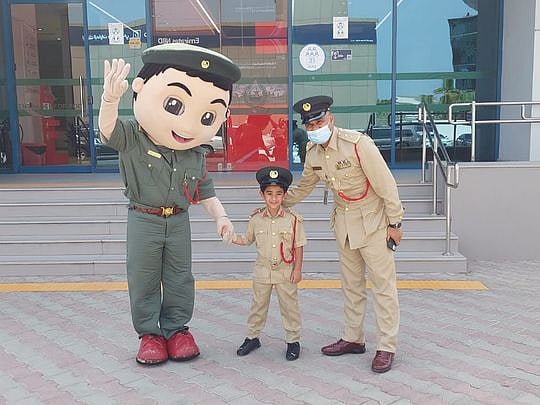 UAE: Birthday boy, 4, becomes ‘police officer’ for a day