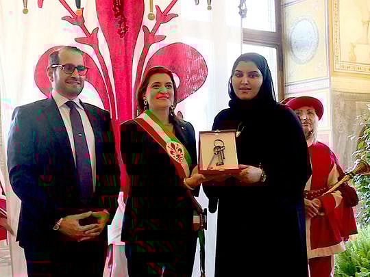 Sheikha Fatima awarded 'Key to Florence' for her humanitarian efforts