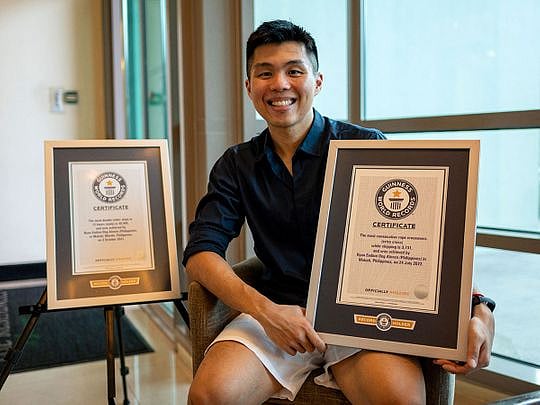 Filipino athlete skips his way to second jump-rope record