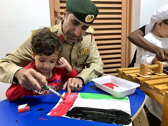 Watch: Students of Determination display patriotism with Dubai Police ...