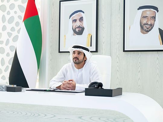 Watch: Sheikh Hamdan shares video of UAE flags forming portrait of ...