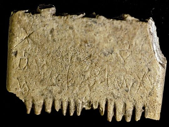 Israelis find comb dating to 1,700 BC with ‘full sentence’ of Canaanite ...