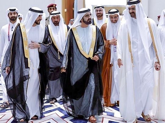 Mohammed bin Rashid attends the official opening ceremony of Qatar World Cup 2022
