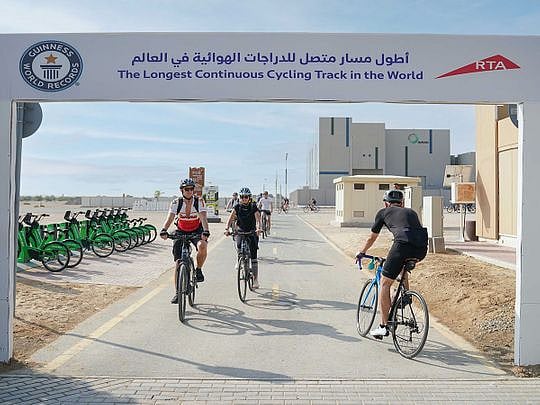 Watch: Dubai’s Al Qudra Cycling Track sets new world record for ...