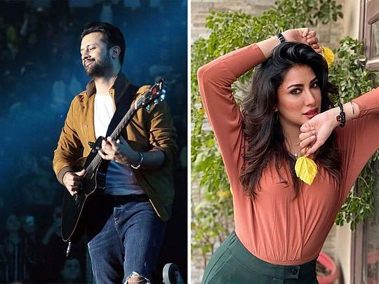 Pakistani star Atif Aslam rushes to concert on bike, Mehwish Hayat ...