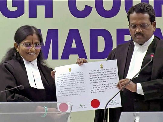 Victoria Gowri assumes office as Madras HC judge